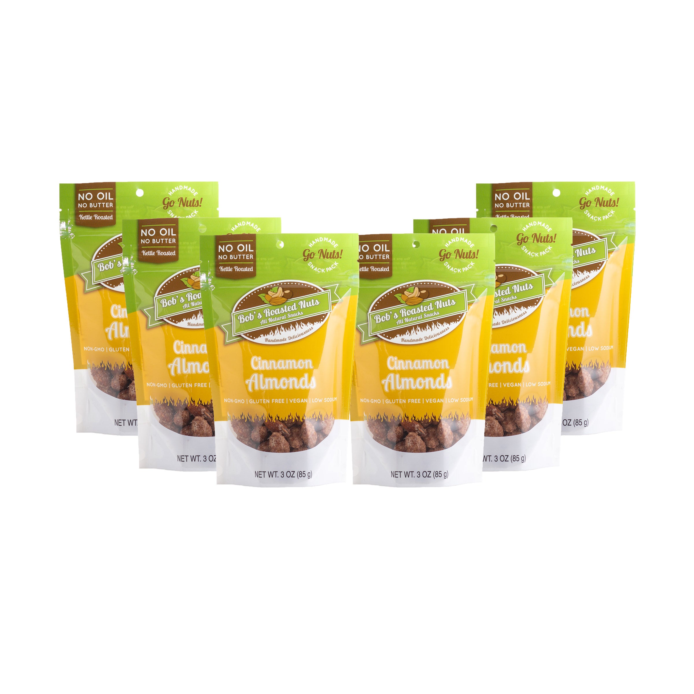 Cinnamon Almond Snack Packs (Qty 6) – Bob's Roasted Nuts